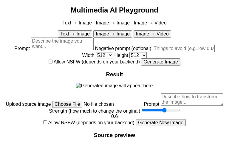 Multimedia AI Playground ― Perchance Generator