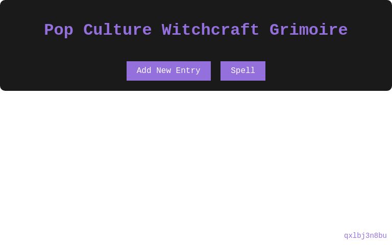 Pop Culture Witchcraft Grimoire ― Perchance Generator