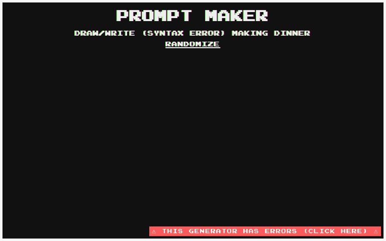 prompt maker ― Perchance Generator
