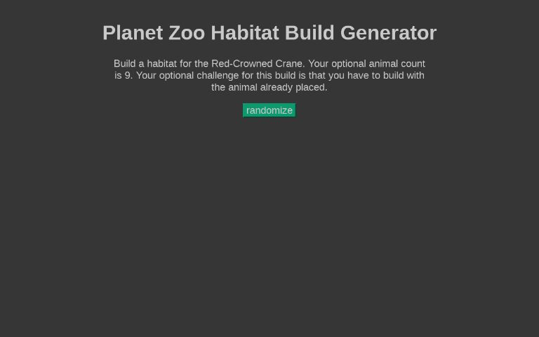 Planet Zoo Habitat Build Generator