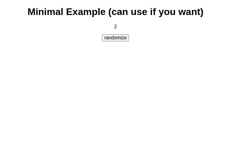 Minimal Example (can use if you want) ― Perchance Generator