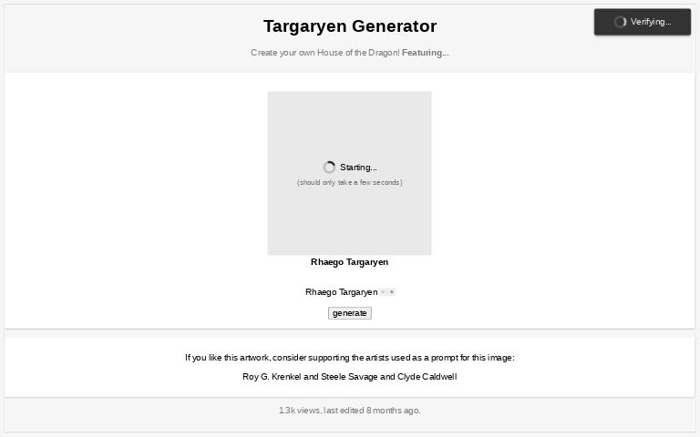 Targaryen Generator