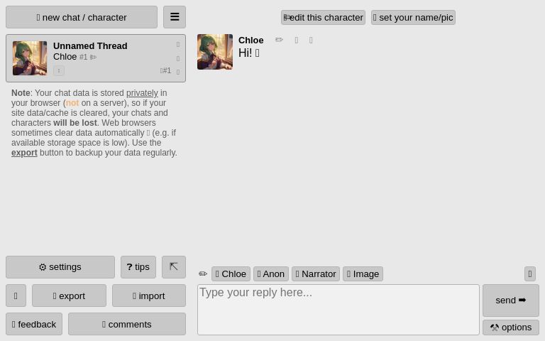 AI Character Chat (online, free, no sign-up, unlimited)