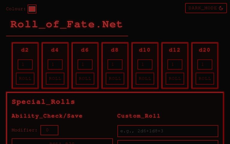 Roll_of_Fate.Net ― Perchance Generator