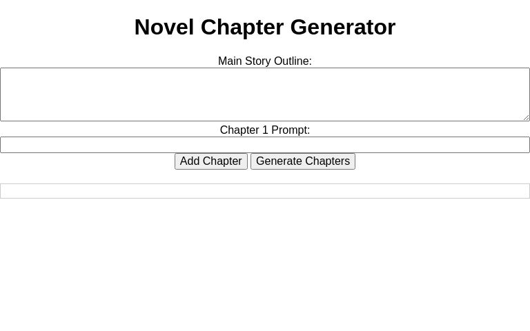 Novel Chapter Generator