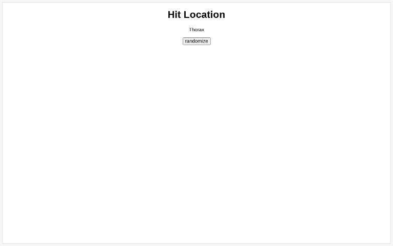 Hit Location ― Perchance Generator