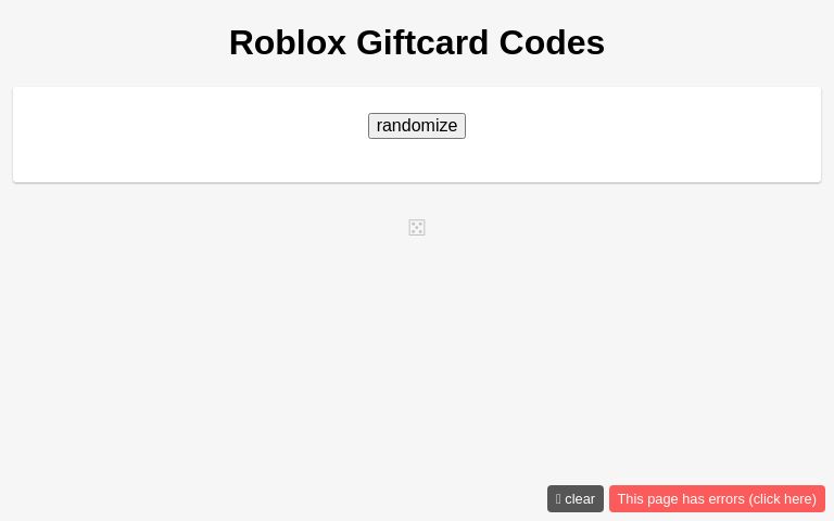 Roblox Giftcard Codes ― Perchance Generator
