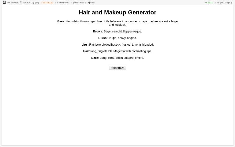Hair and Makeup Generator