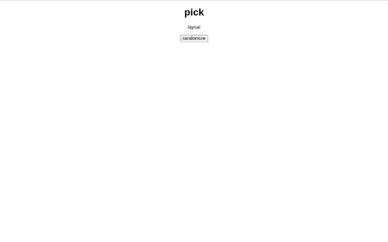 pick ― Perchance Generator