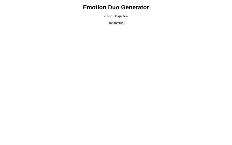 Emotion Duo Generator