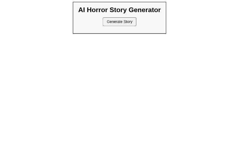 AI Horror Story Generator