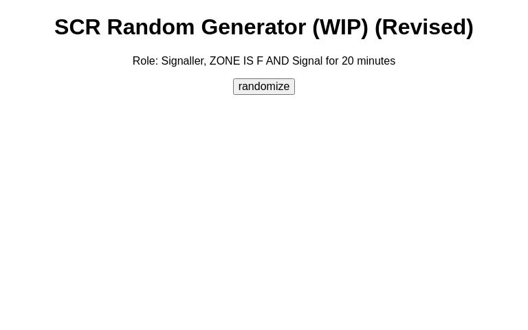 SCR Random Generator (WIP) (Revised)