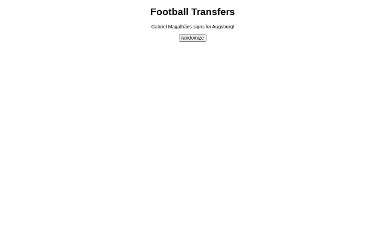 Football Transfers ― Perchance Generator