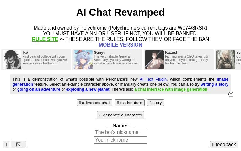 AI Chat Revamped. (online, free, no sign-up, unlimited)