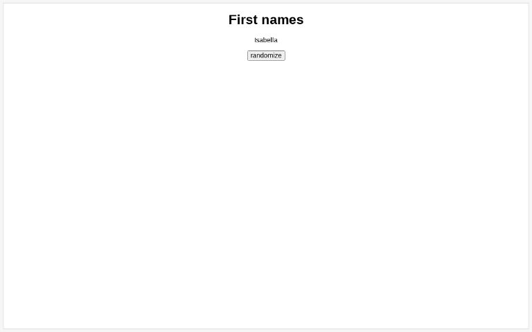 First names ― Perchance Generator