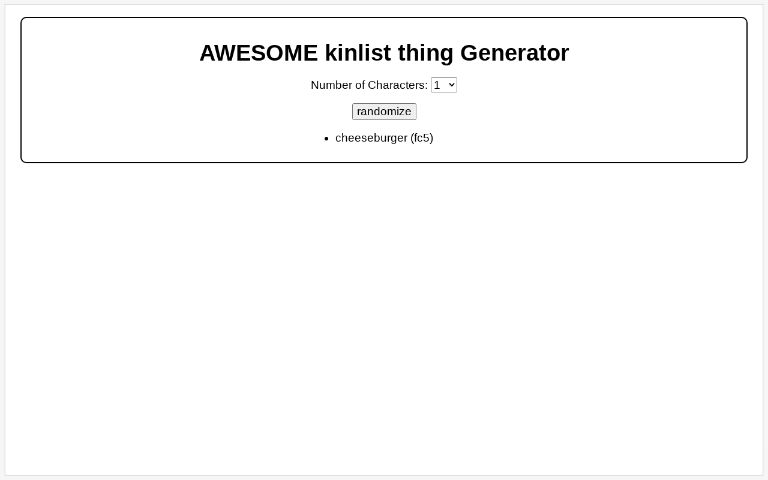 AWESOME kinlist thing Generator