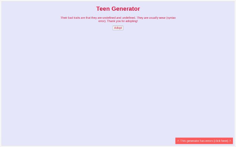 Teen Generator