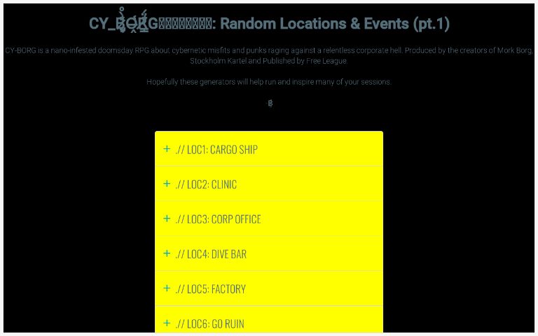 CY_B̷̡͉͋̀̊ͅO̶̭̾R̸̳͋̈́ͅG̶͇̭̮͐̂̽̚: Random Locations & Events (pt.1 ...