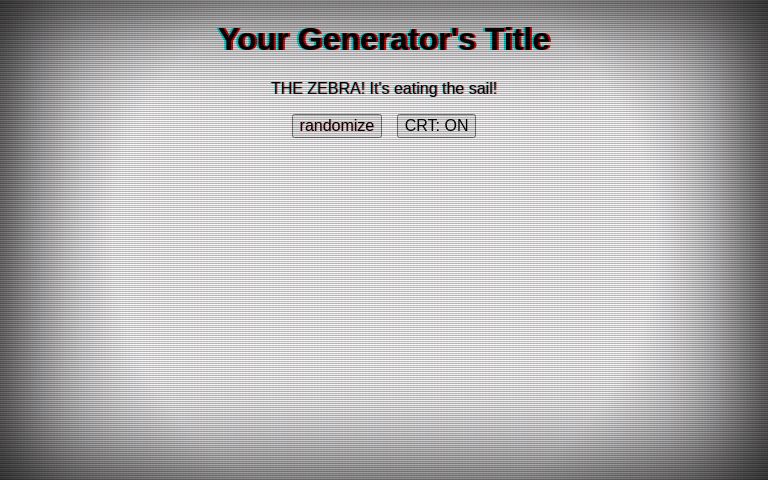 Minimal ― Perchance Generator