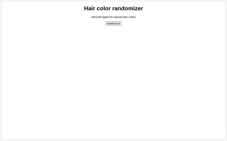 Hair color randomizer ― Perchance Generator