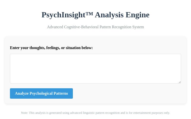 PsychInsight™ Analysis Engine ― Perchance Generator