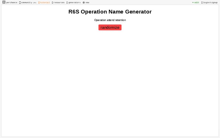 R6S Operation Name Generator