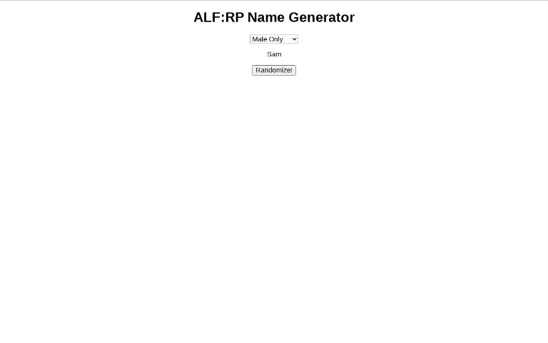 ALF:RP Name Generator