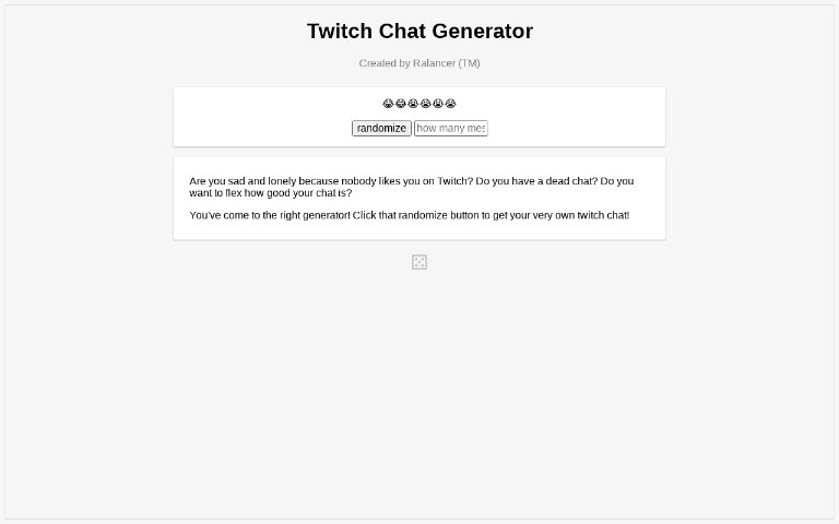 Twitch Chat Generator