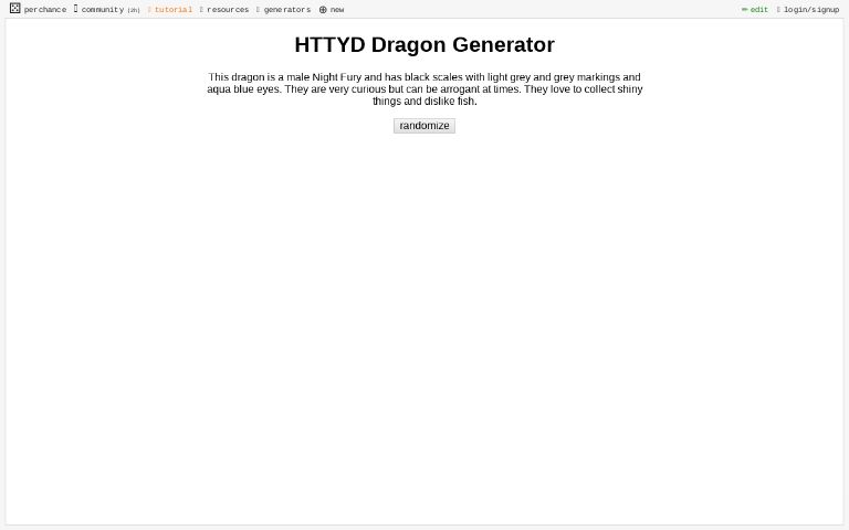HTTYD Dragon Generator