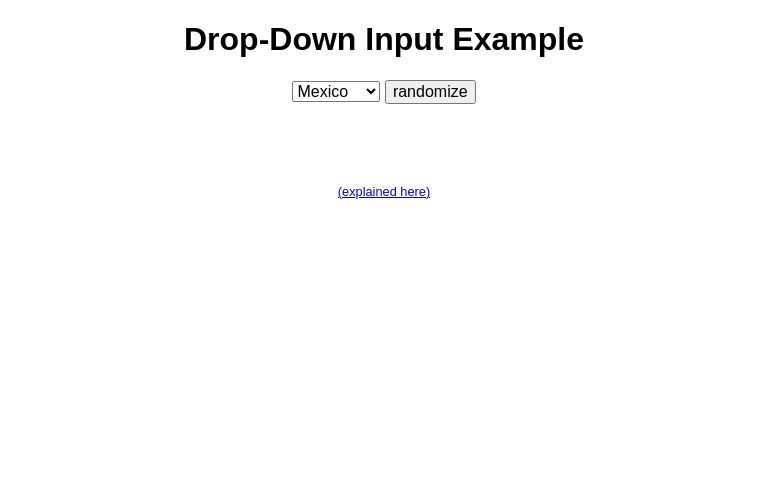 Drop-Down Input Example ― Perchance Generator