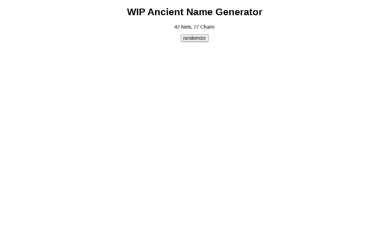 WIP Ancient Name Generator