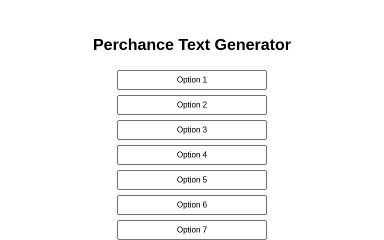 Perchance Text Generator