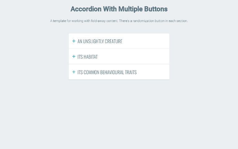 Accordion With Multiple Buttons ― Perchance Generator