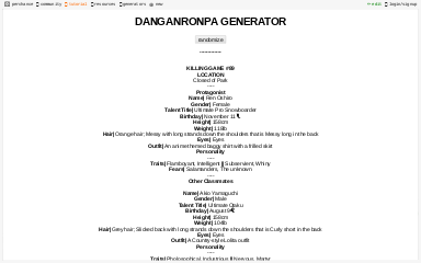 DANGANRONPA GENERATOR