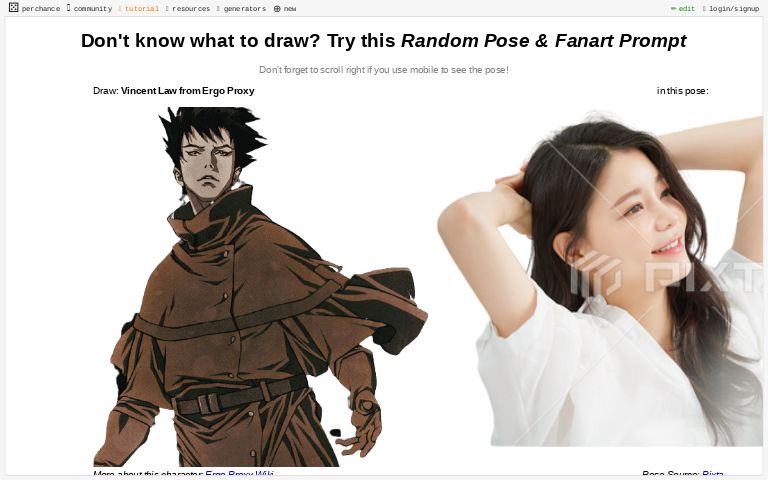 Don't know what to draw? Try this Random Pose & Fanart Prompt ...