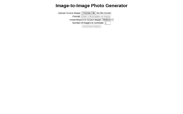 Image-to-Image Photo Generator