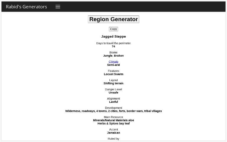 Region Generator