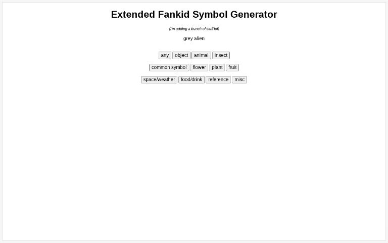 Extended Fankid Symbol Generator