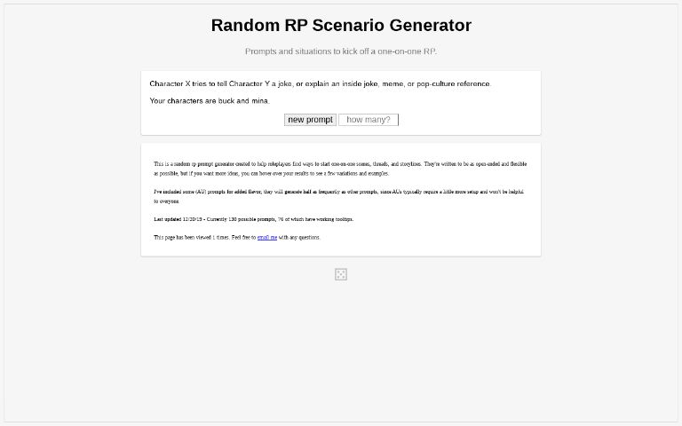 Random RP Scenario Generator