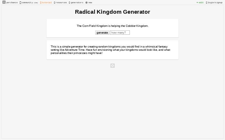 Radical Kingdom Generator