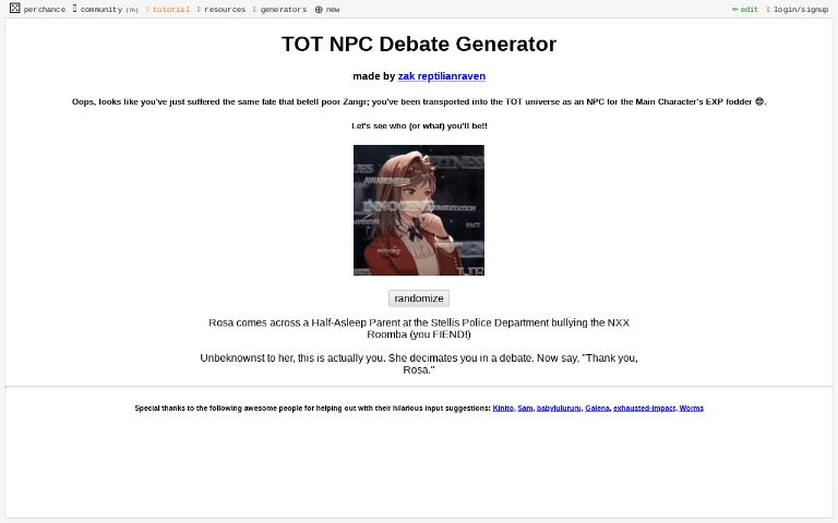 TOT NPC Debate Generator