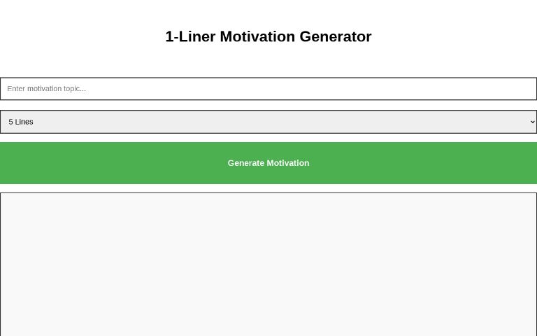 1-Liner Motivation Generator