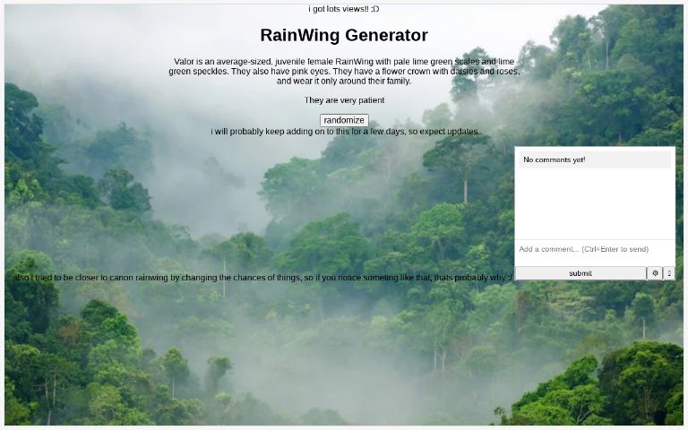 RainWing Generator