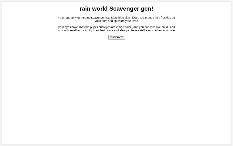 rain world Scavenger gen!