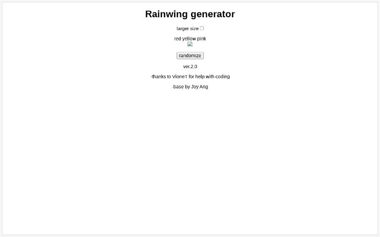 Rainwing generator