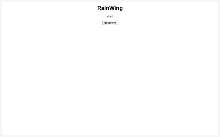 RainWing ― Perchance Generator