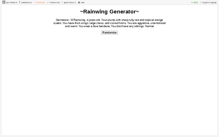~Rainwing Generator~