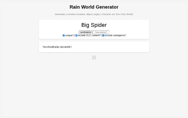 Rain World Generator