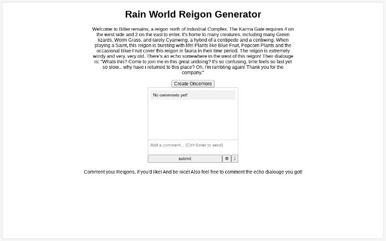 Rain World Reigon Generator