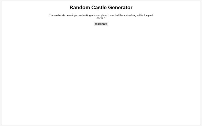 Random Castle Generator